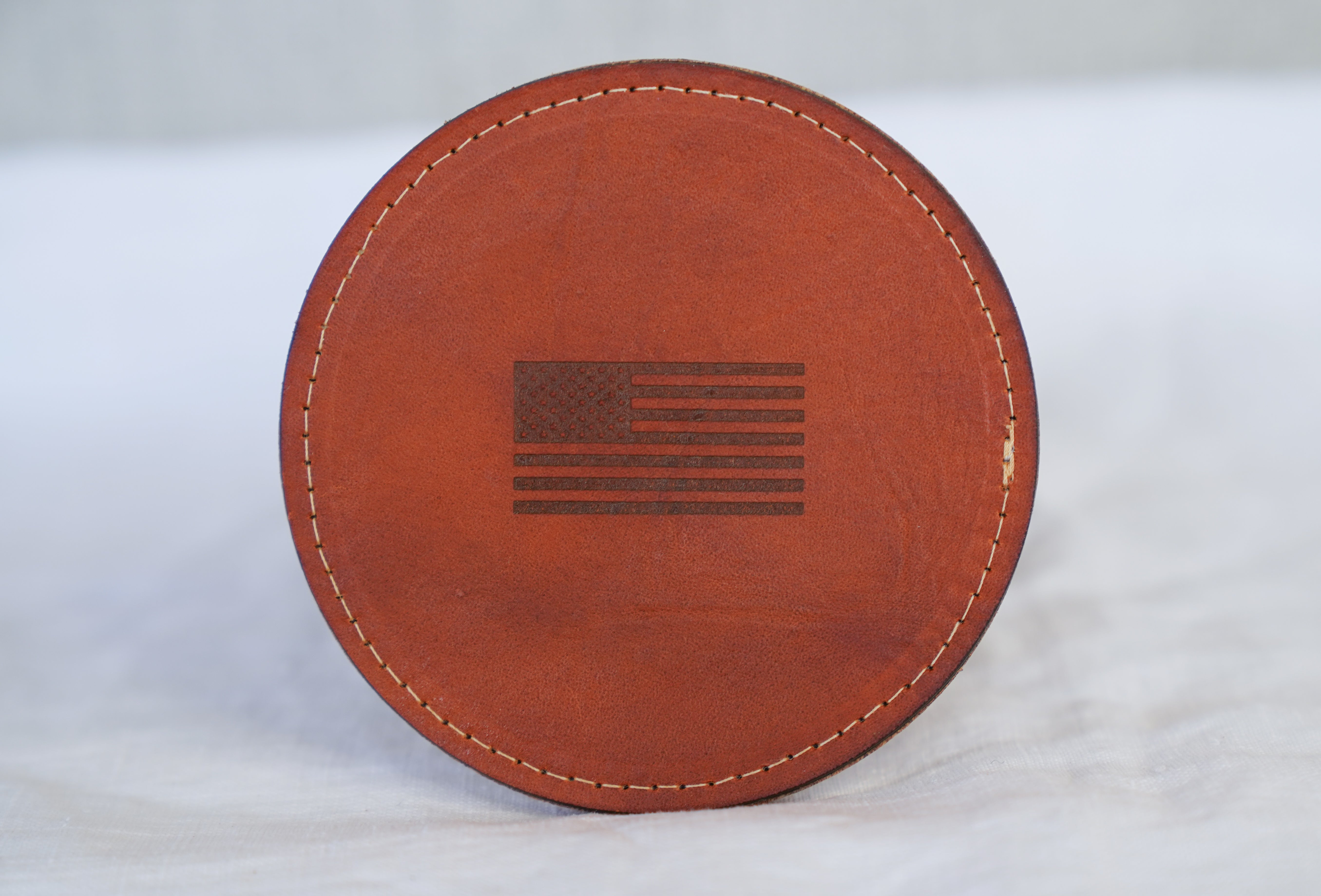 Waxed Leather Coaster - American Flag – Huntsman Made